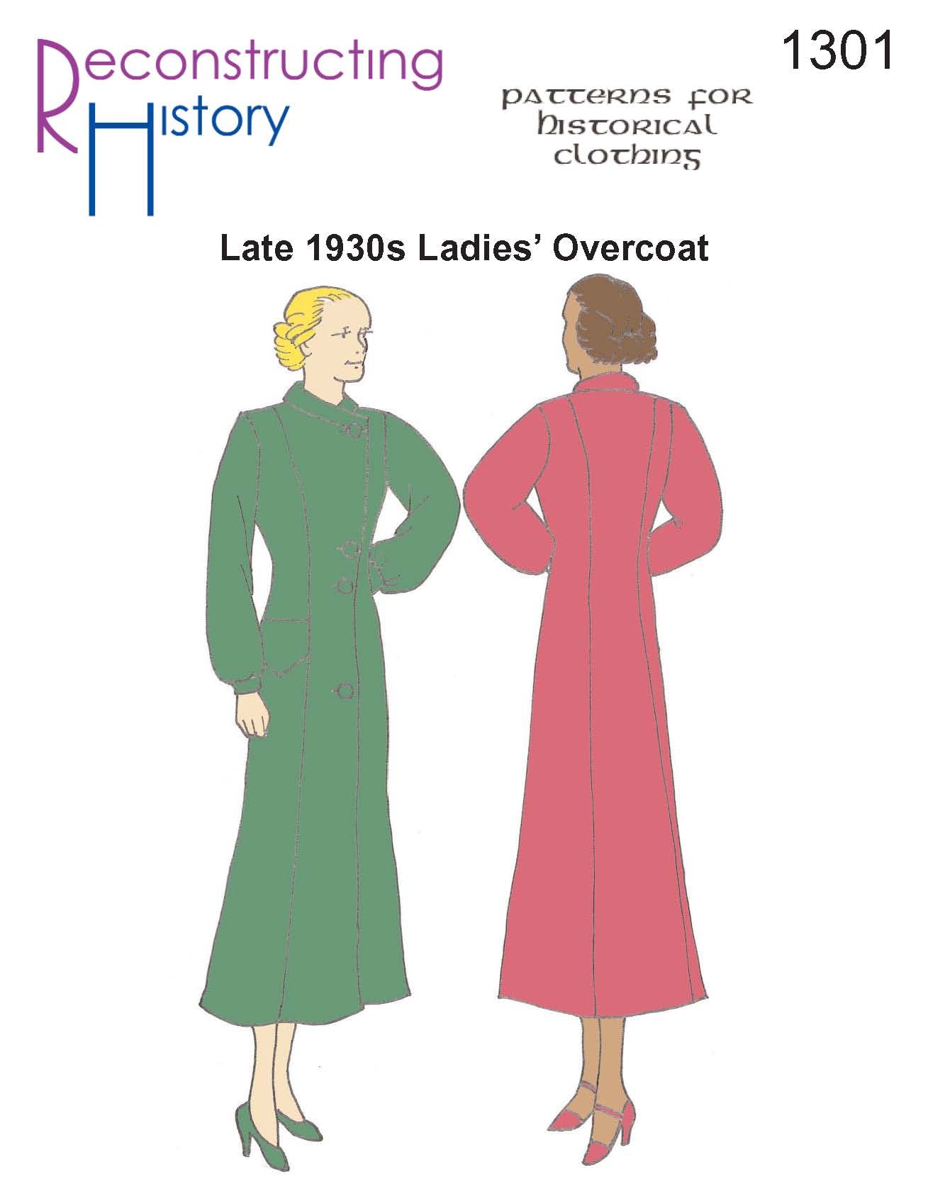 RH1301 — 1930s Coat sewing pattern – Reconstructing History