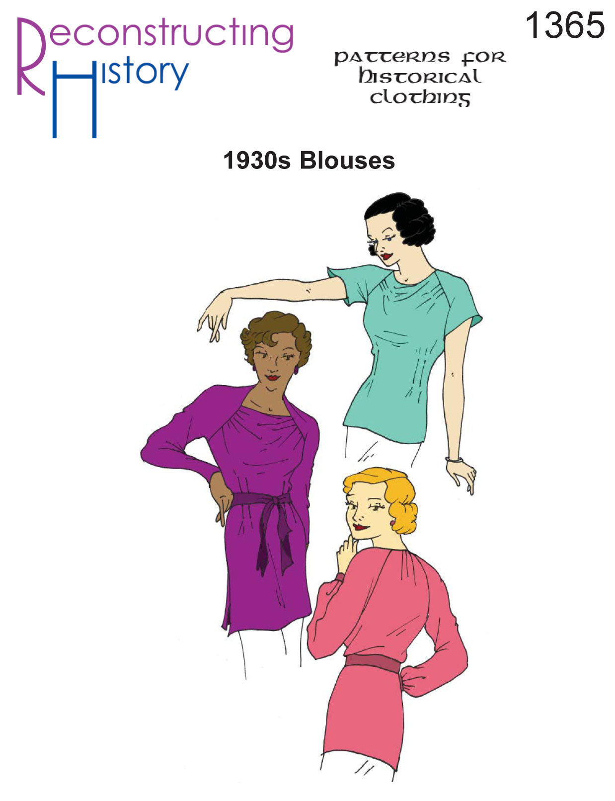 RH1365 — 1930s Slip-on Blouses sewing pattern – Reconstructing History